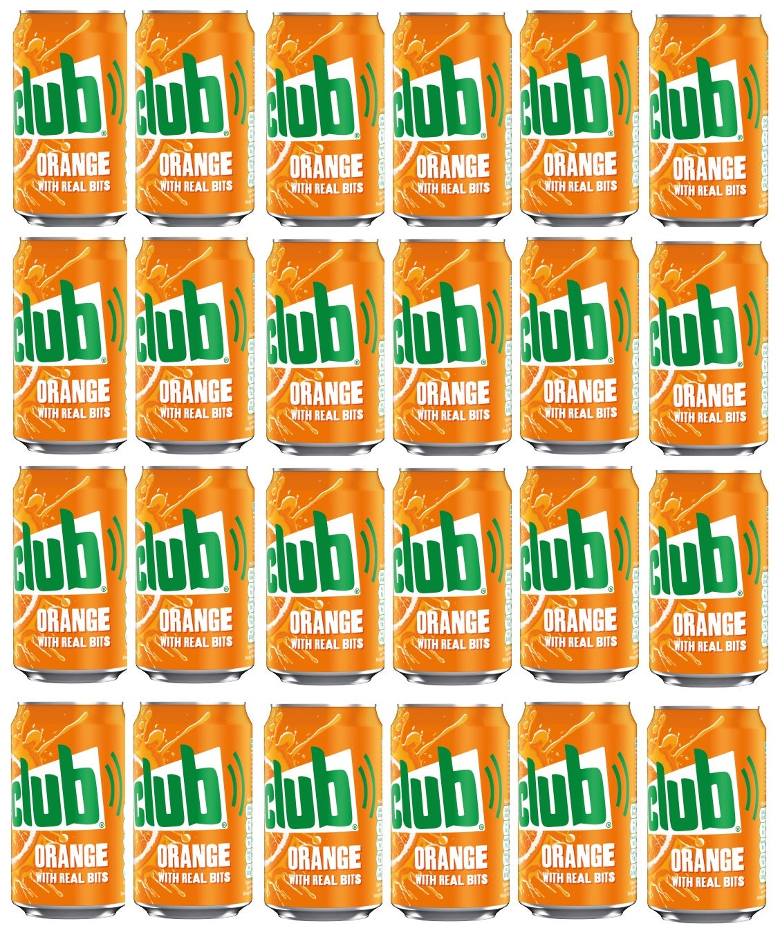 24 x Club Orange Cans - 330Ml