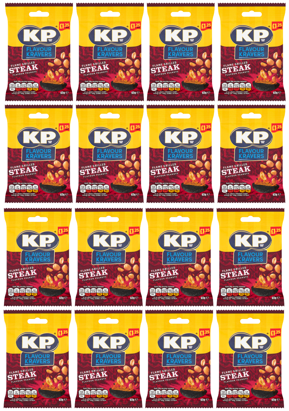 16 X Kp Flamed Grilled Steak Peanuts 55GM