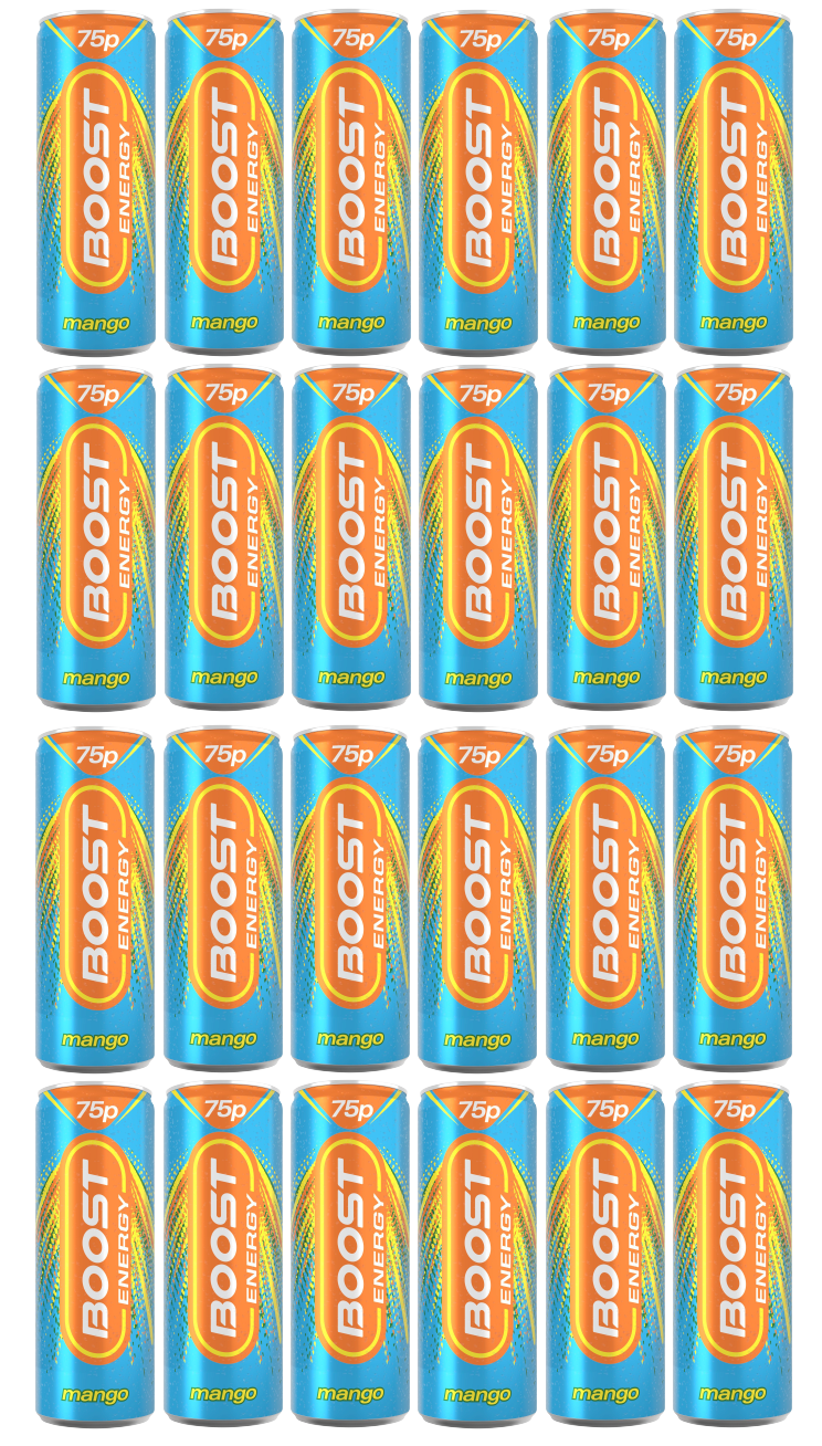 24 x Boost Energy Mango Can - 250Ml