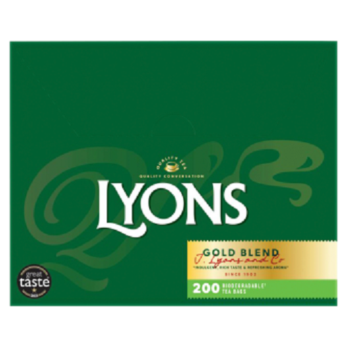 1 x Lyons Envelope Gold Tea 200s - 200'S