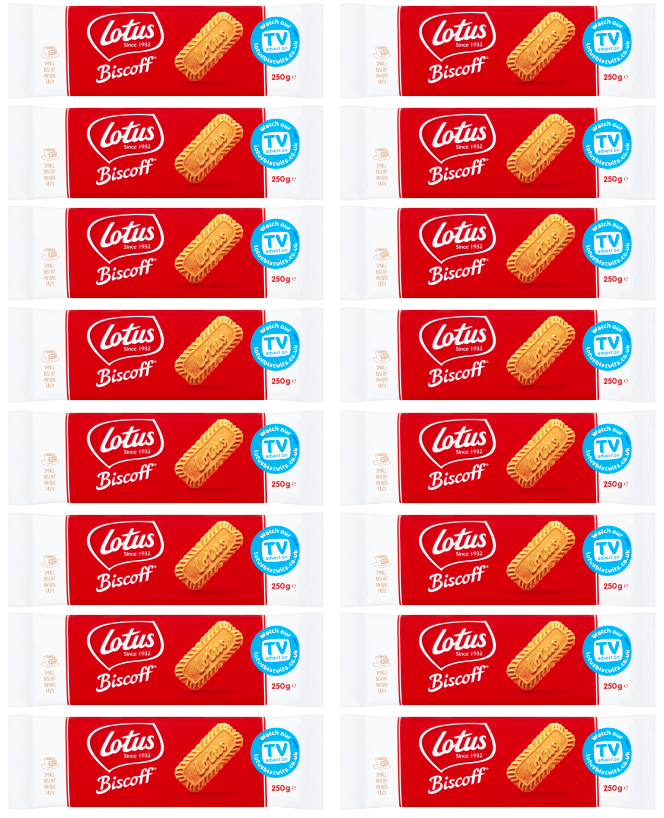16 x Lotus Caramelised Biscuit Biscoff 250Gm