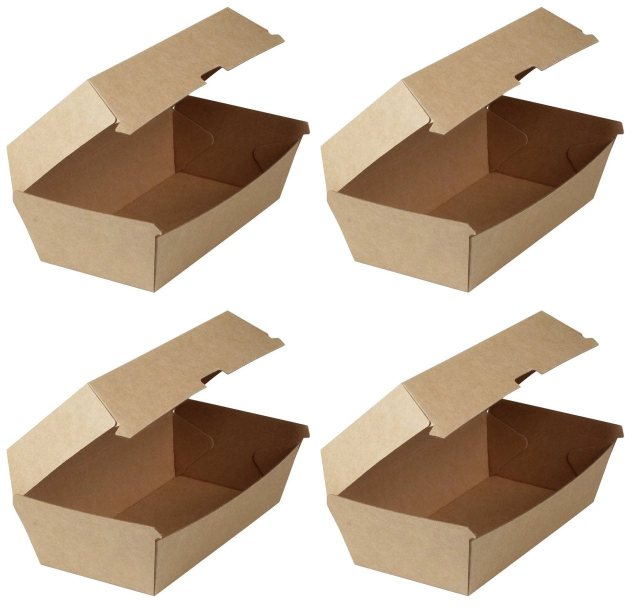 4 x No.9 Corrugated Snack Box Clam Shell 50Pk X 4