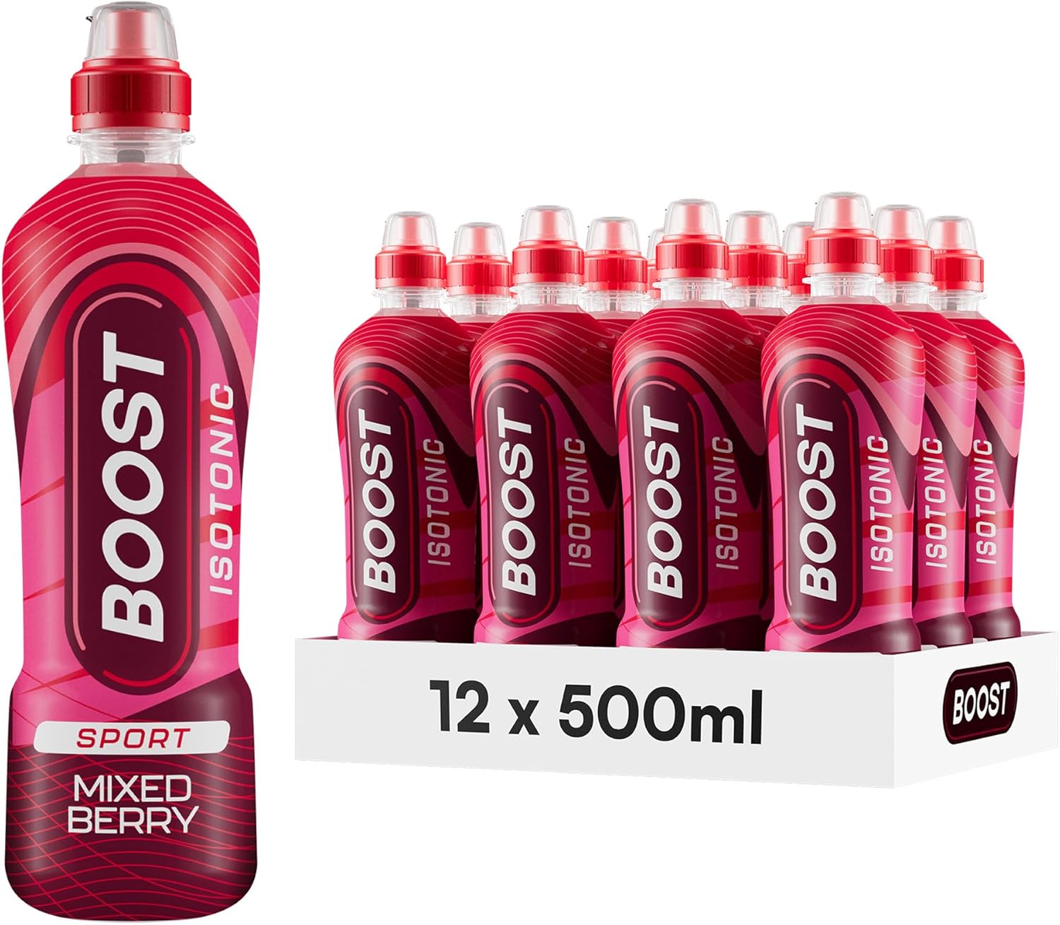 12 x Boost Sport Isotonic Mixed Berry 500Ml