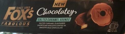12 x Fox's Fabulous Chocolatey Salted Caramel Rounds 130G