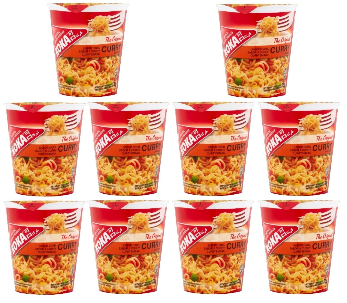 10 x Koka Pot Noodles Curry 70G