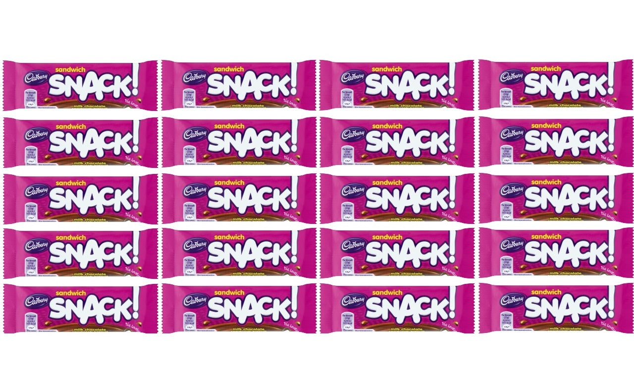 60 x Cadbury Snack Sandwich 22Gm