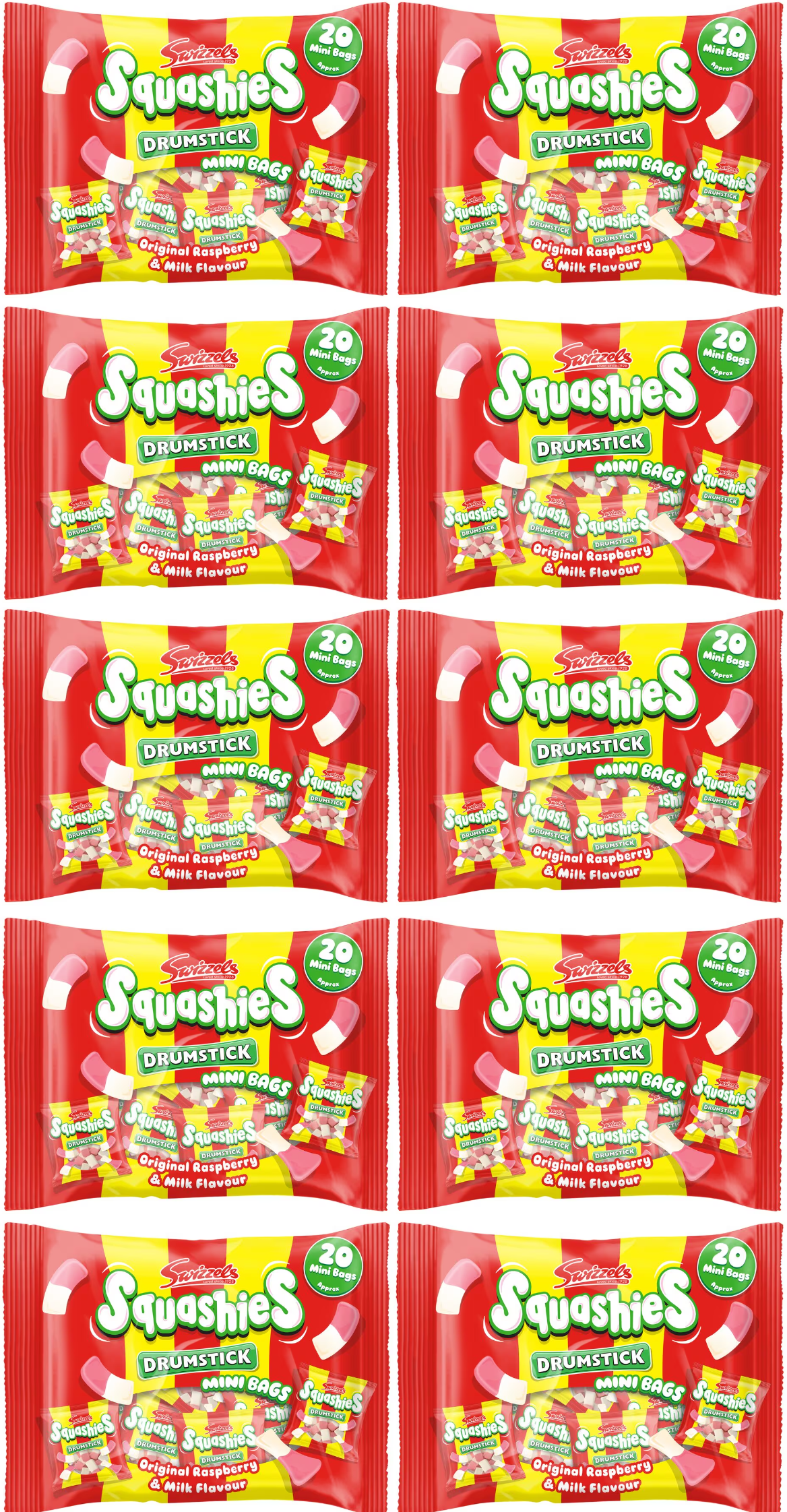 10 x Squashies Original Bag Multipack - 280GM