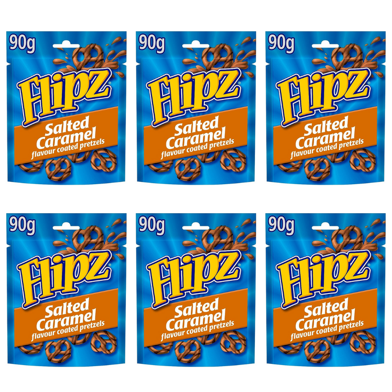 6 x Flipz Salted Caramel Pretzels 90G