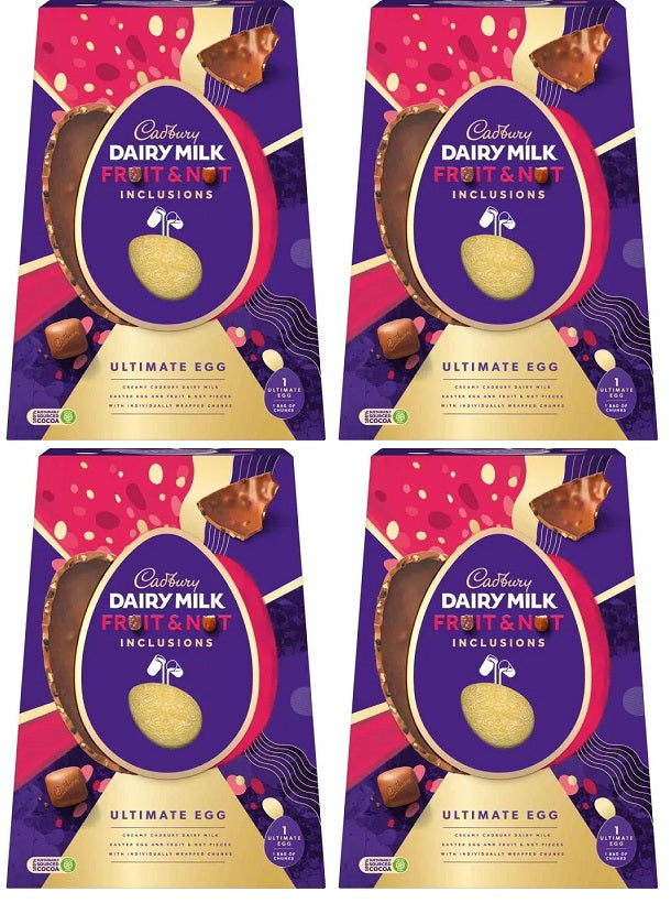 4 x Cadbury Fruit & Nut Ultimate Egg - 398g