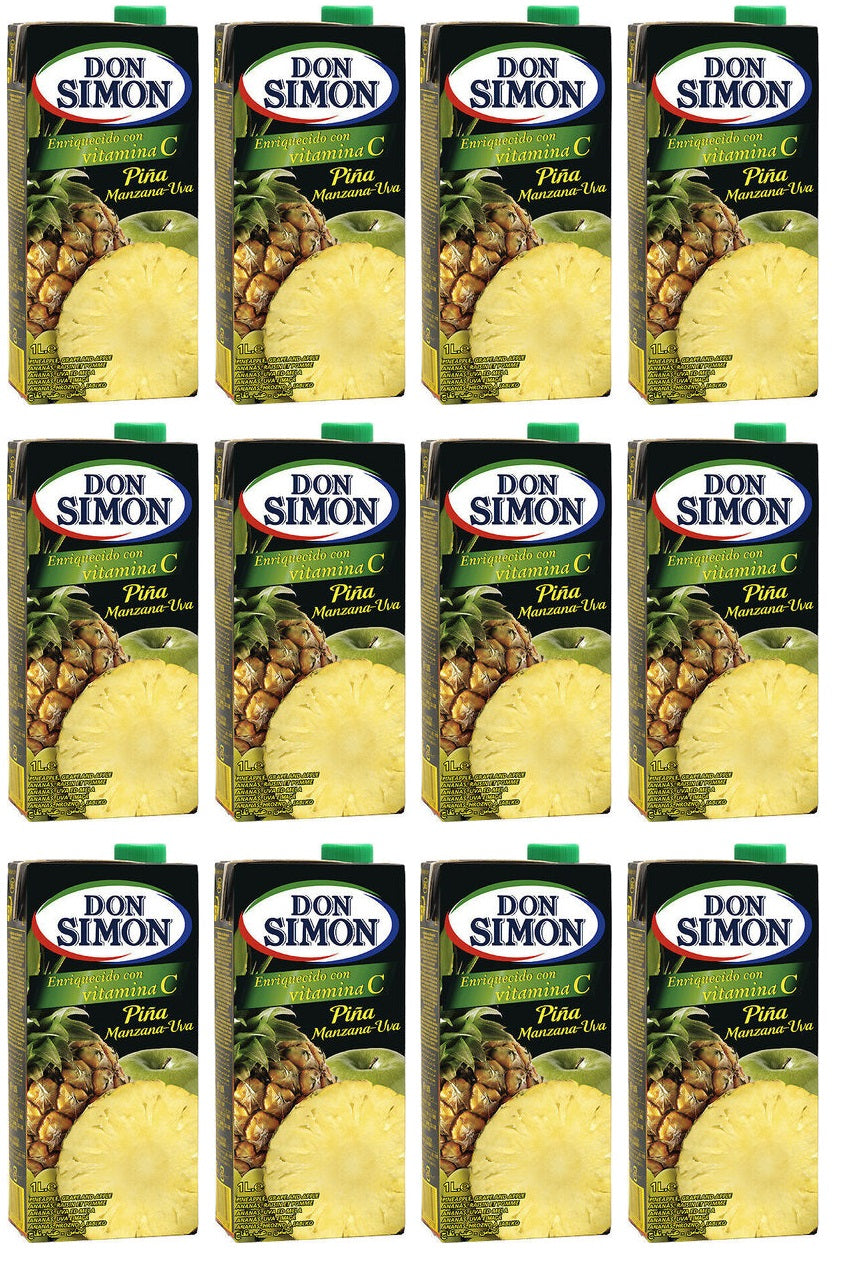 12 x Don Simon Juice Pineapple Grape 1Lt