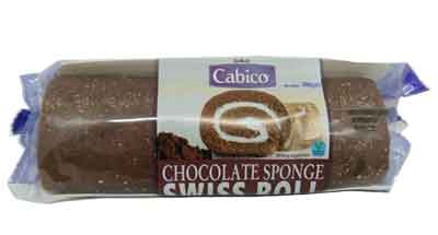 6 X Cabico Chocolate Swiss Roll 300GM